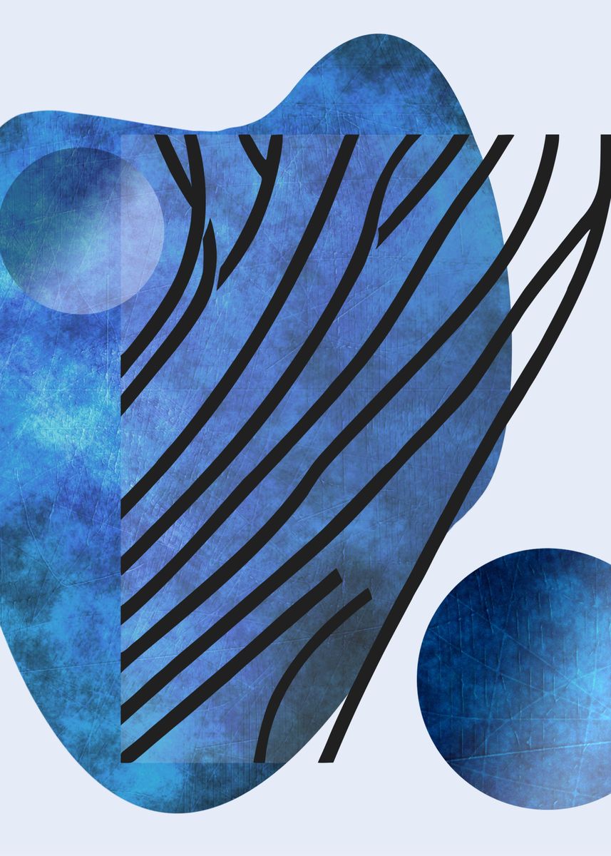 'Blue Heart' Poster, picture, metal print, paint by Esskay Designs ...