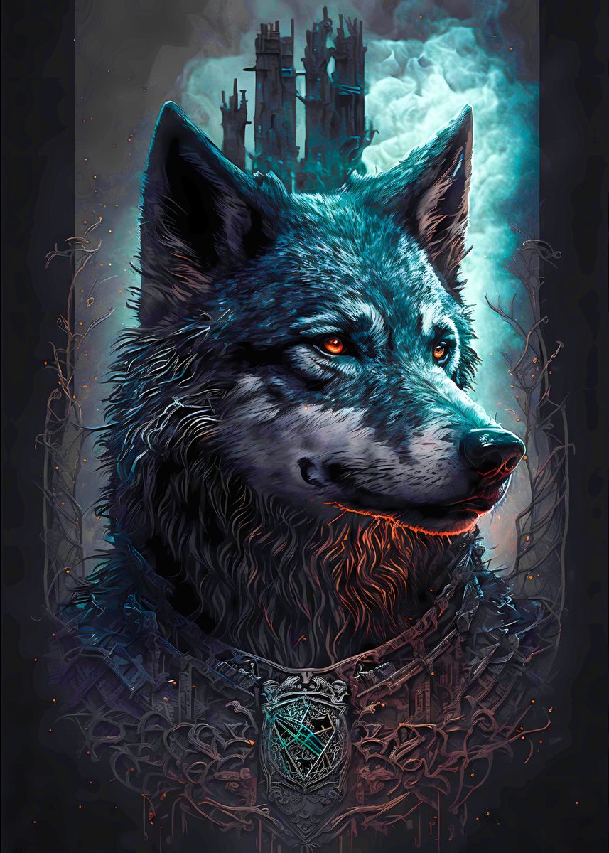 'Wolf Enchanted world' Poster, picture, metal print, paint by Adam ...