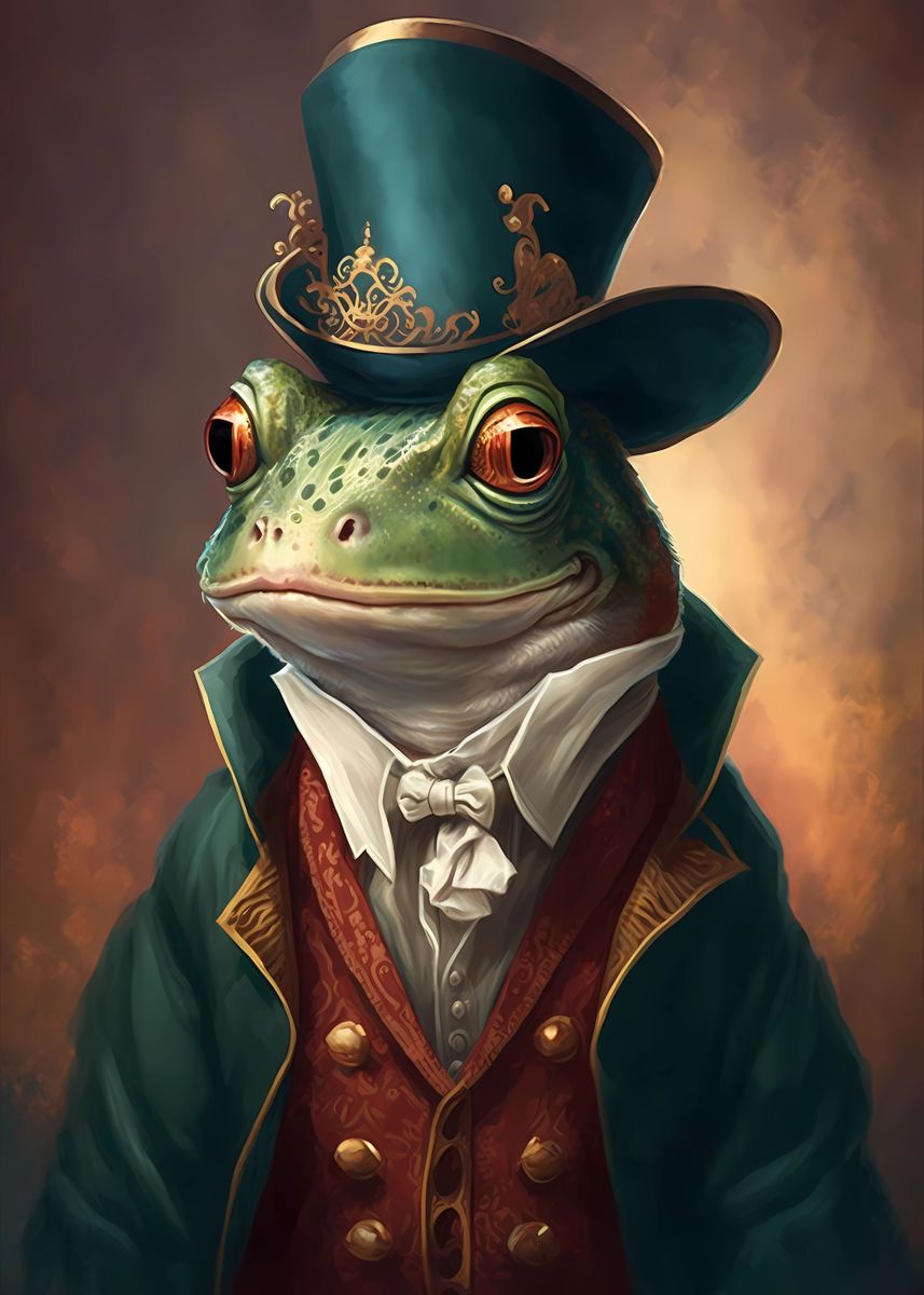 'Frog Mythos' Poster, picture, metal print, paint by Bobby Home | Displate