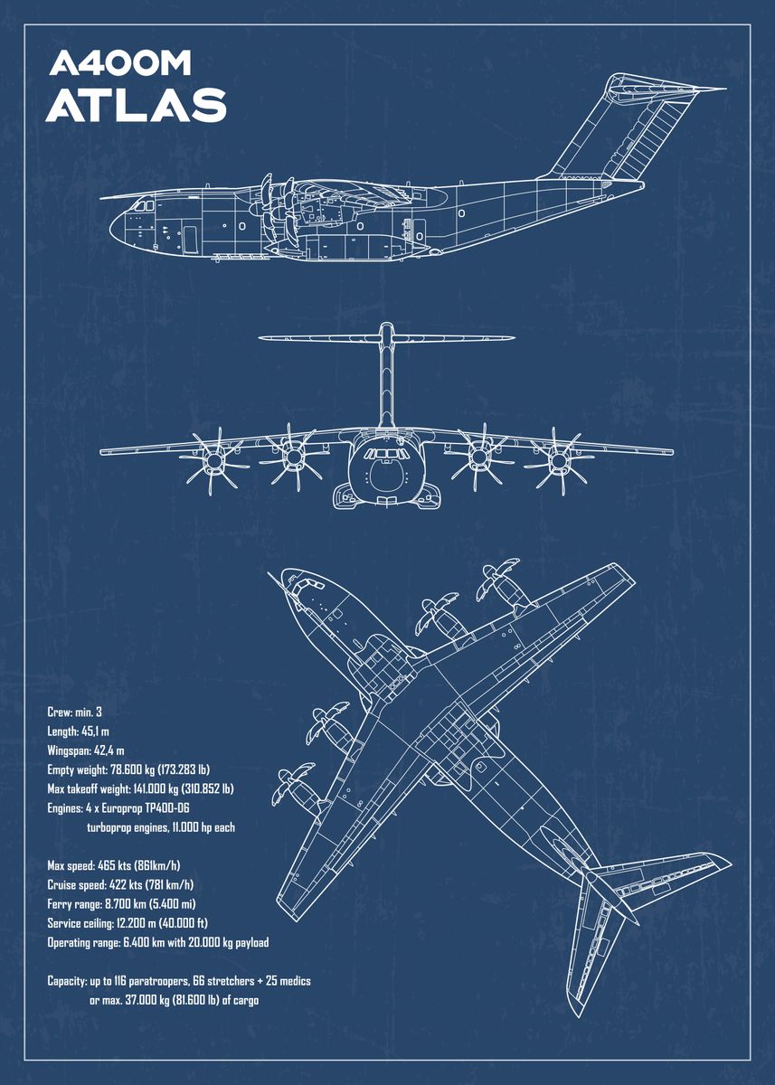 'Airbus A400M Atlas plane' Poster by CHE Aviation | Displate