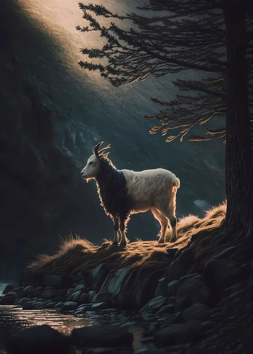 'Magic Goat' Poster by Antonette Studio | Displate