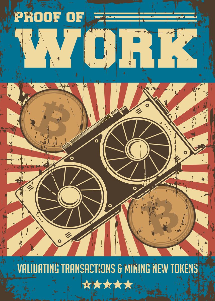 'Mining New Tokens' Poster, picture, metal print, paint by Naso | Displate