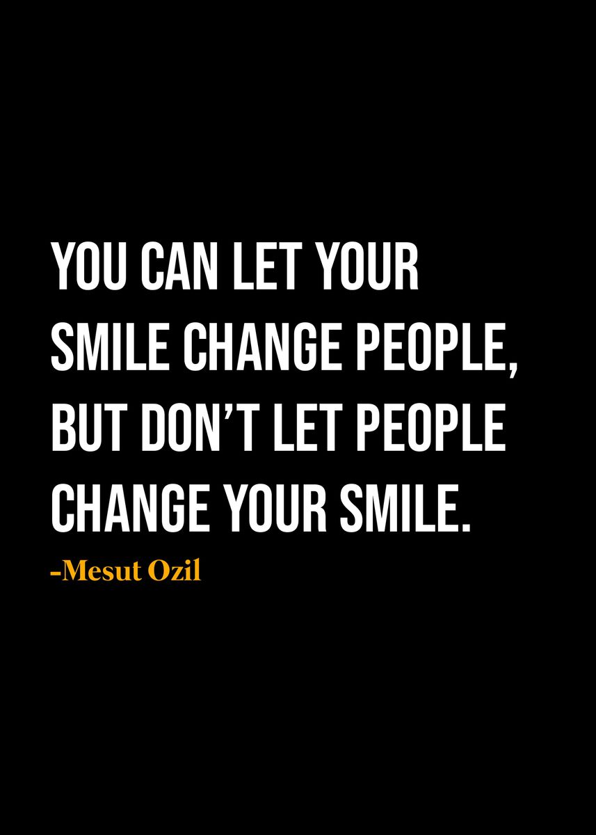 'Mesut Ozil Quote ' Poster, picture, metal print, paint by DIMS | Displate