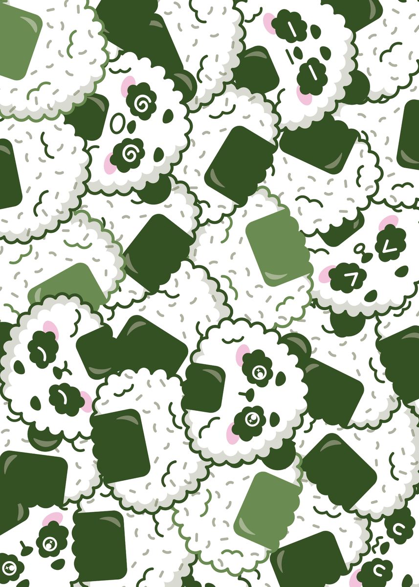 'Nigirimeshi Nori' Poster, picture, metal print, paint by pandalyssa ...