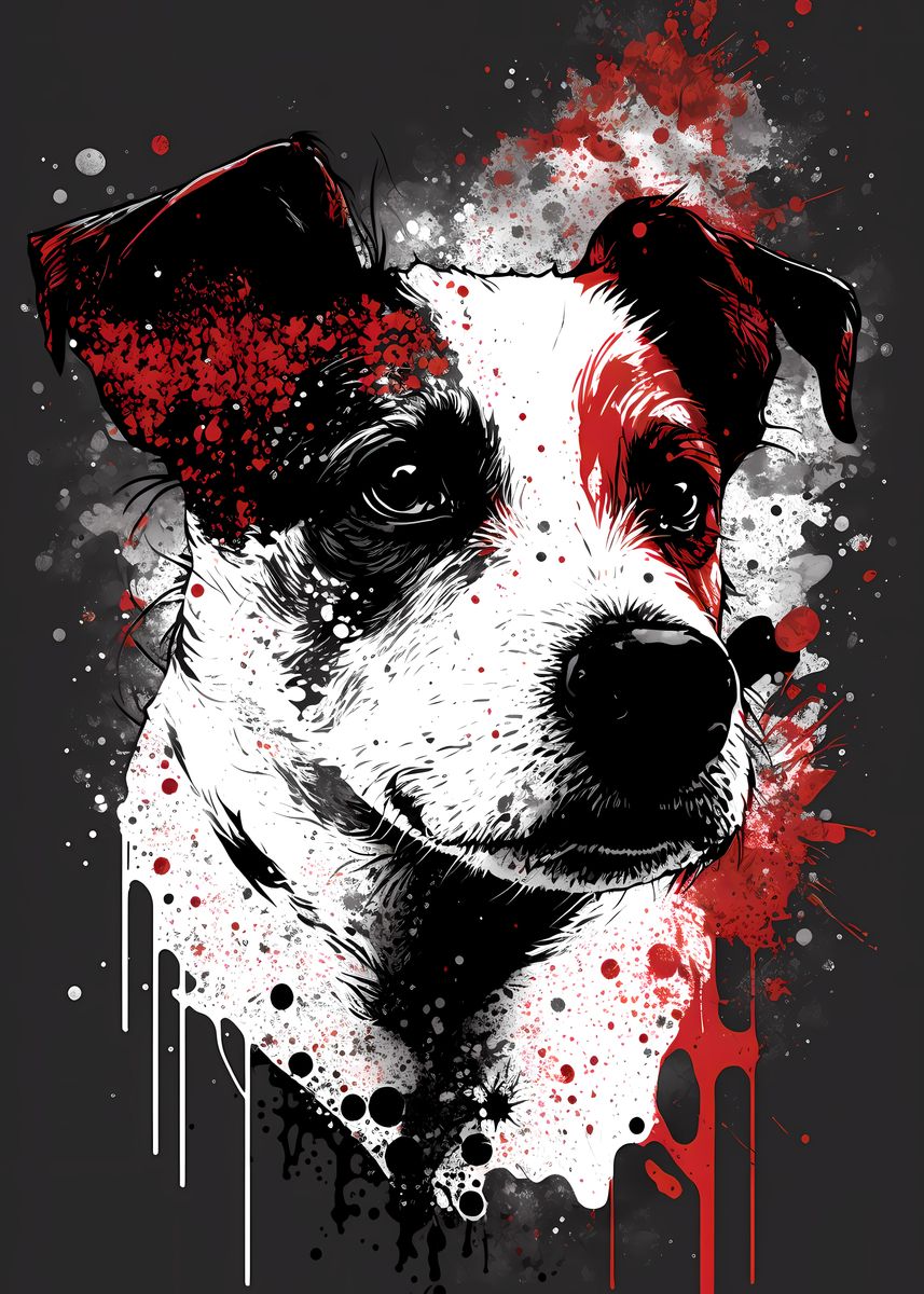'Jack Russell Terrier' Poster, picture, metal print, paint by ...