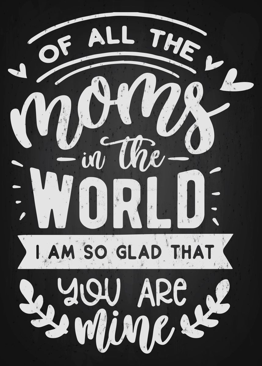 'Mom World' Poster, picture, metal print, paint by tyna xi | Displate