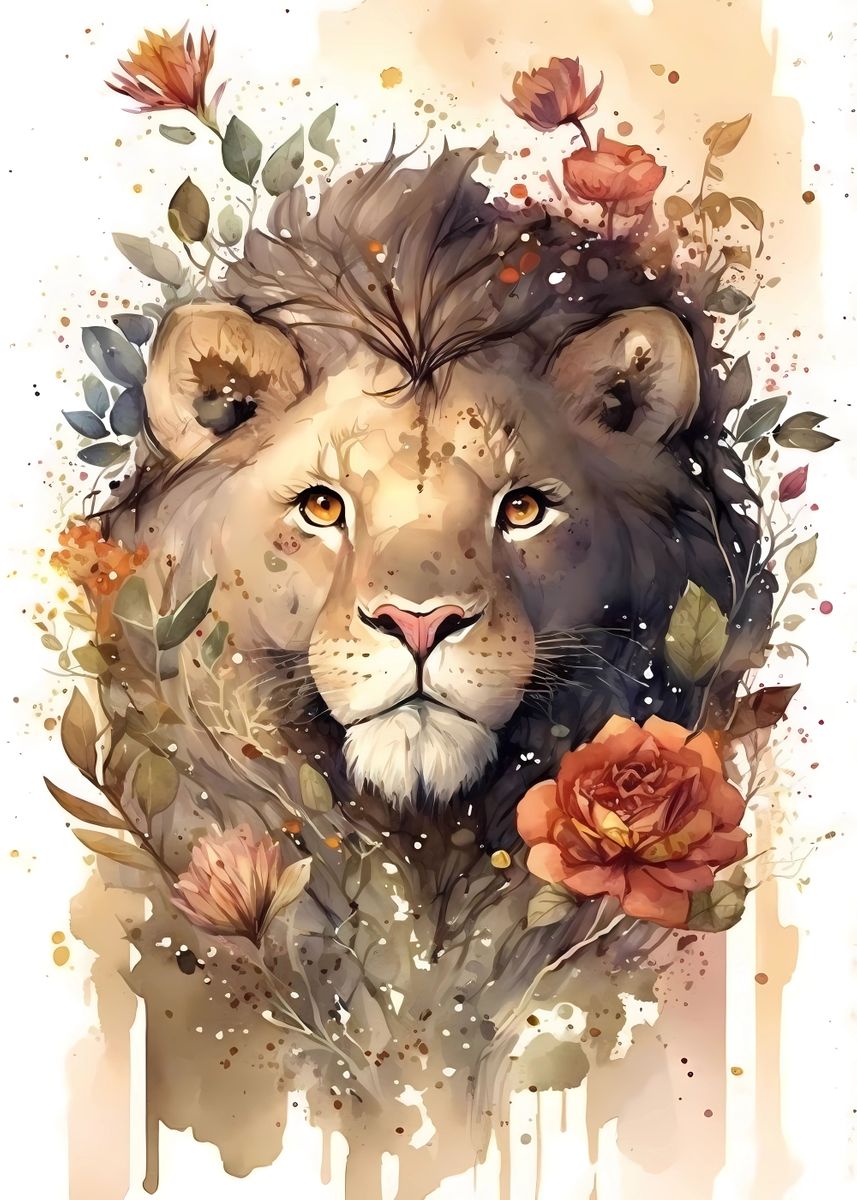 'Lion' Poster by Gusikowski Decor | Displate