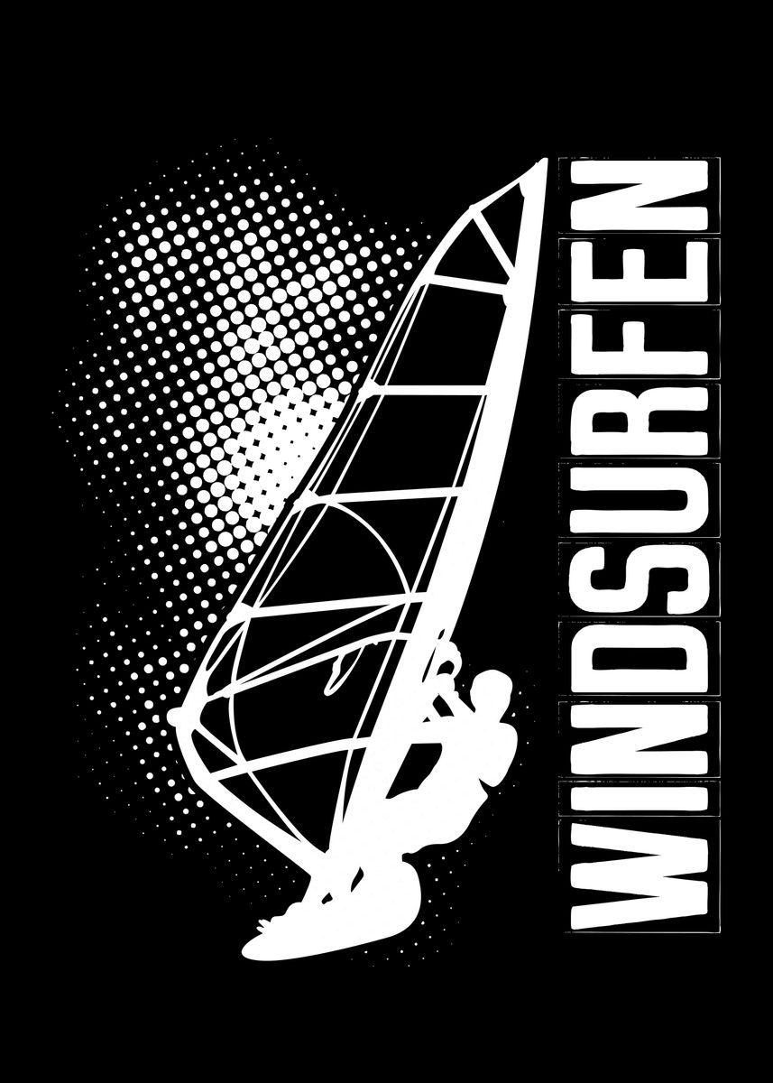 'Windsurfen surfer' Poster, picture, metal print, paint by BeMi | Displate