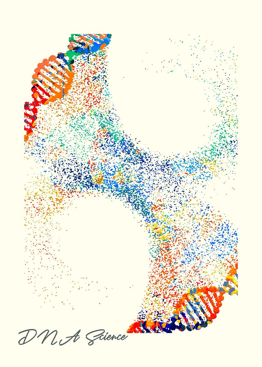 'DNA Science' Poster, picture, metal print, paint by Vincent Vorce ...