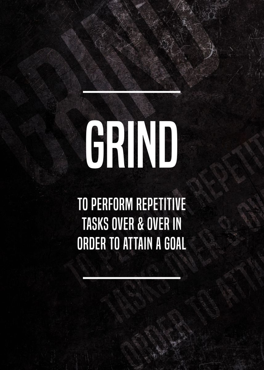 'Grind' Poster, picture, metal print, paint by the Moooh | Displate