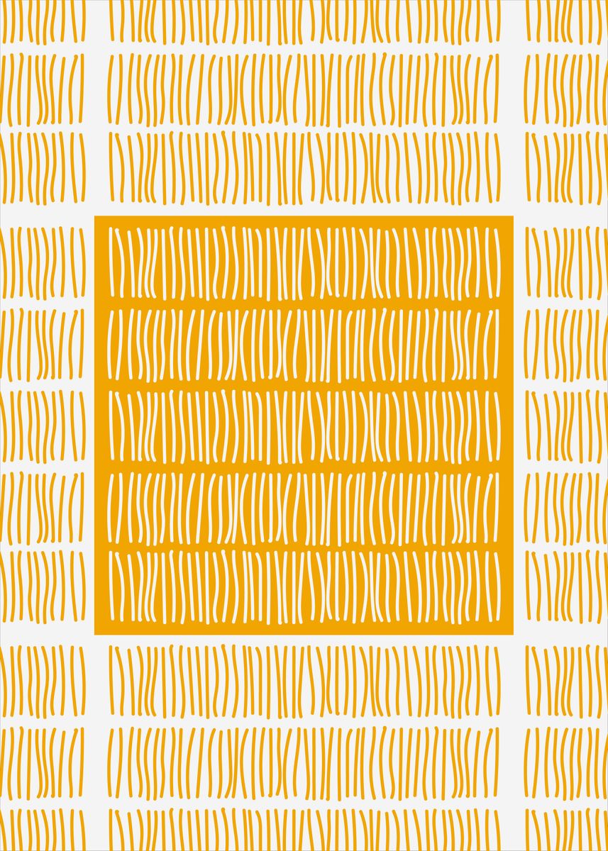 'Yellow Line Art 2' Poster, picture, metal print, paint by Albarizi Art ...