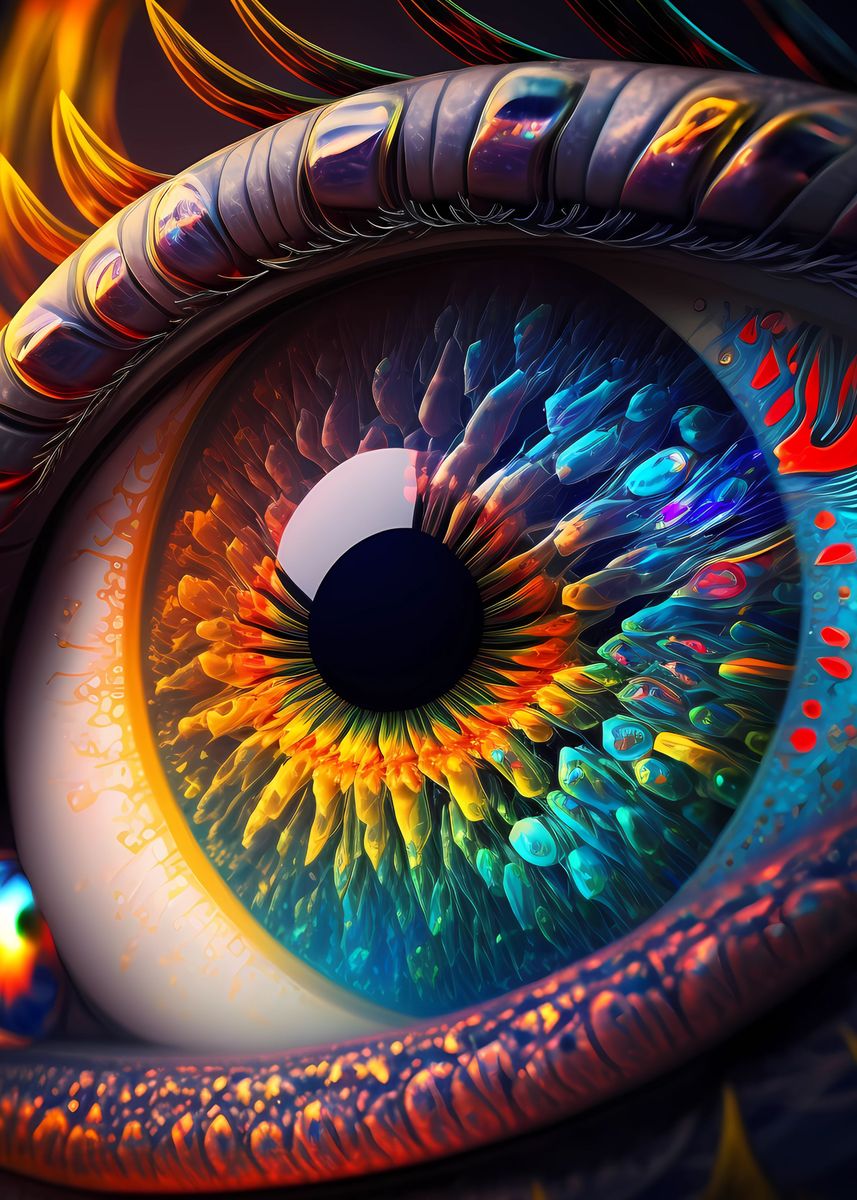 'Close up eye' Poster, picture, metal print, paint by Oleksandr Kovalov ...