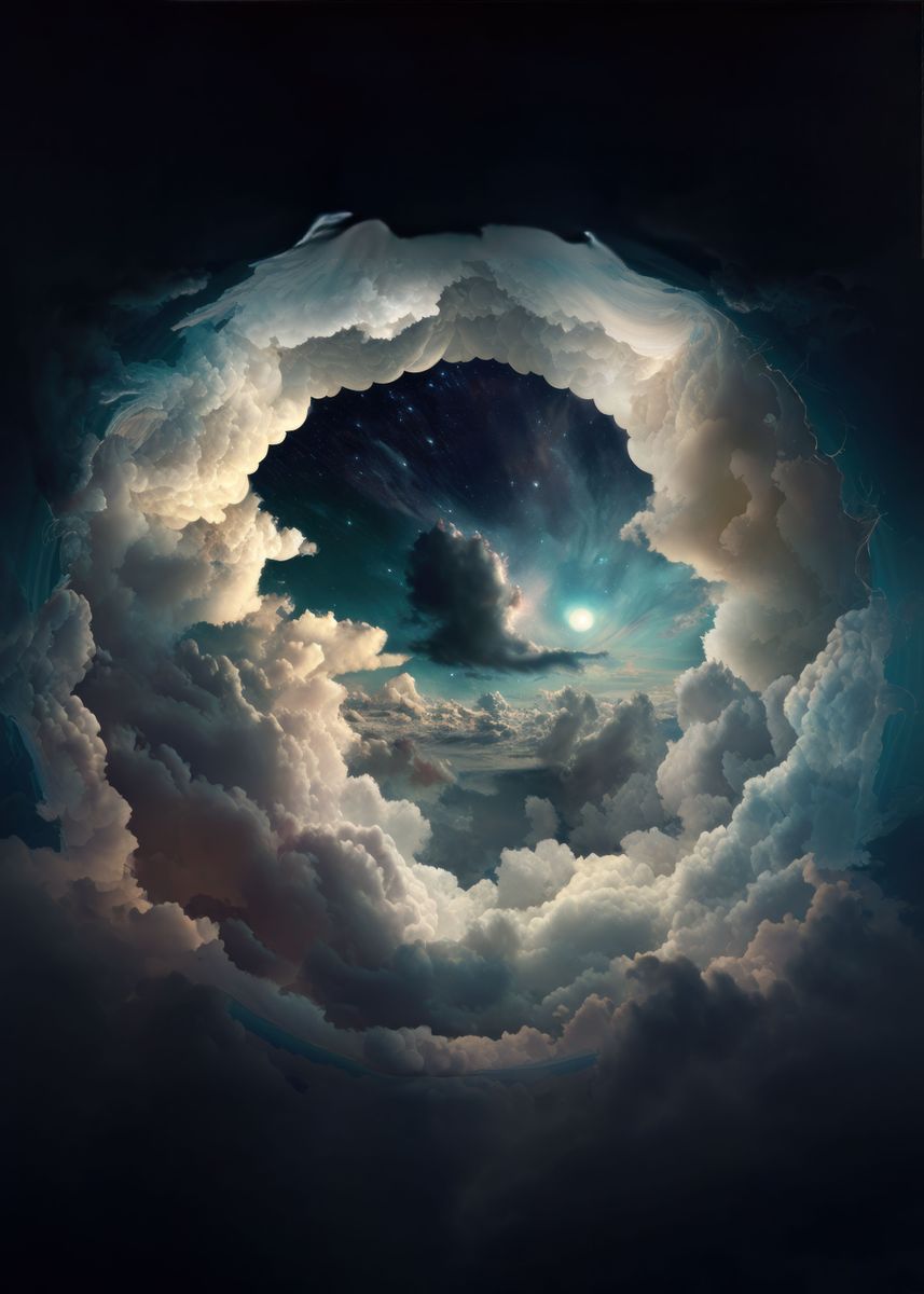 'Space in the Clouds' Poster by Usama Design | Displate