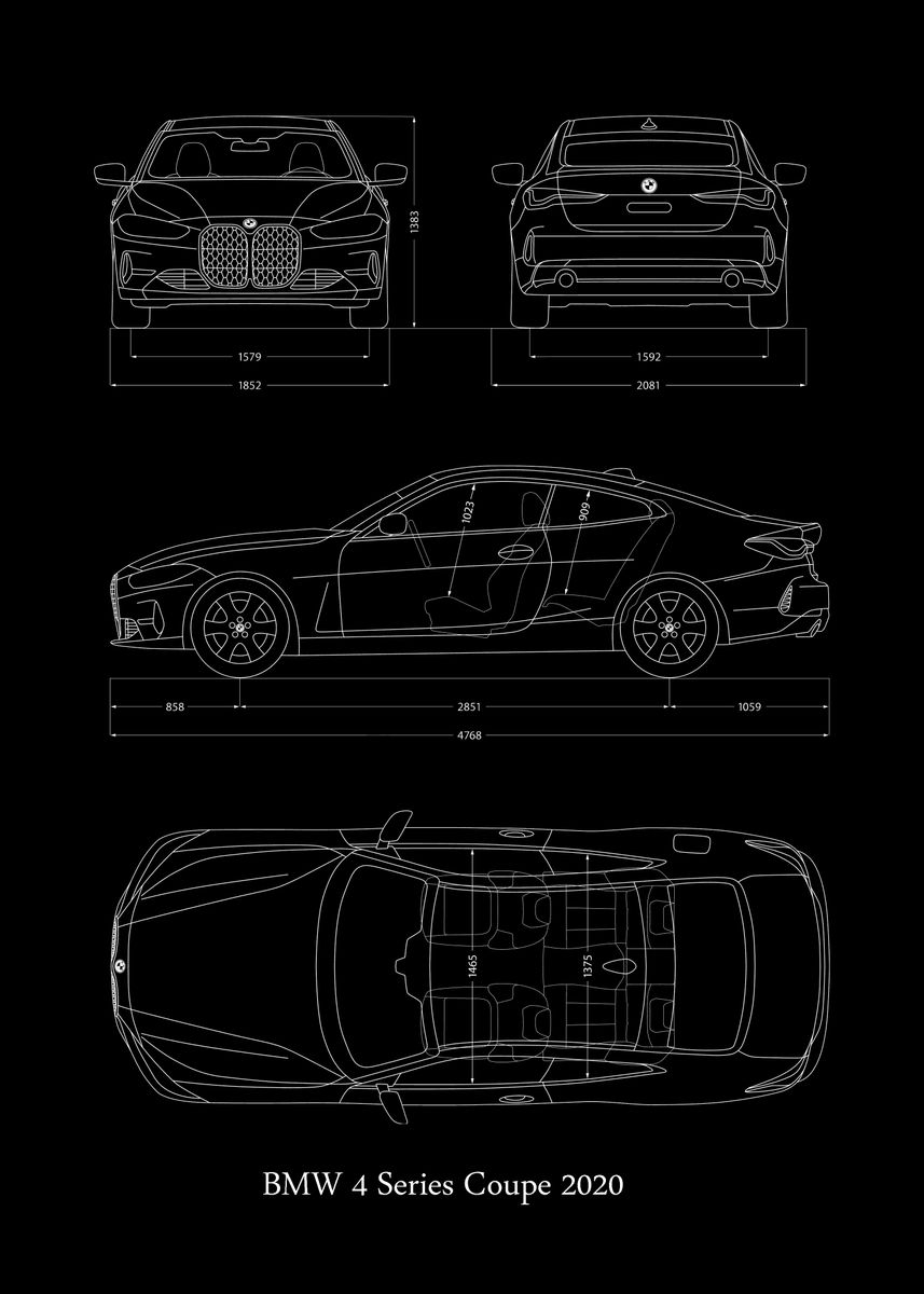 'BMW 4 Series Coupe 2020' Poster, picture, metal print, paint by ke ke ...