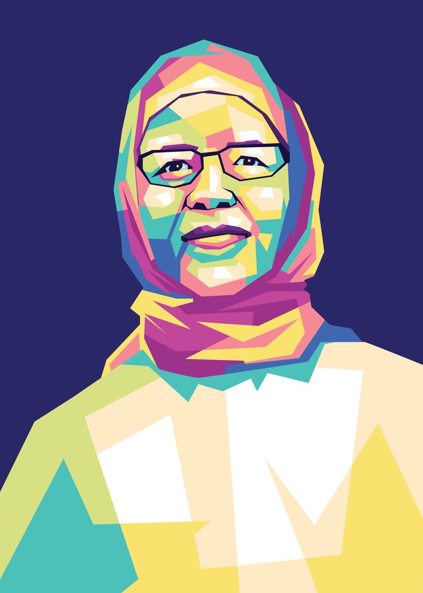 'Adi Utarini' Poster, picture, metal print, paint by rahma azari | Displate