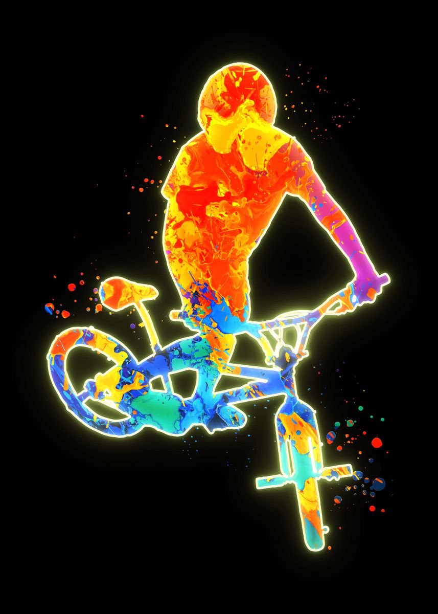 'Biker Art ' Poster, picture, metal print, paint by Tony Lee | Displate