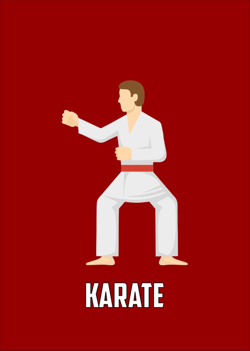 'Karate' Poster, picture, metal print, paint by Trending Collections ...