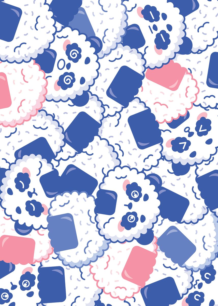 'Nigirimeshi Nami' Poster, picture, metal print, paint by pandalyssa ...