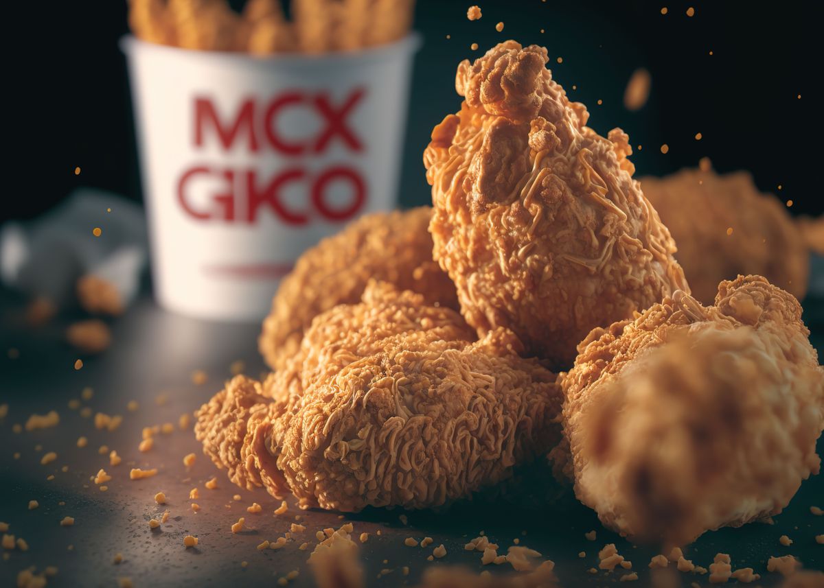 'fried chicken' Poster by Chester Draper | Displate