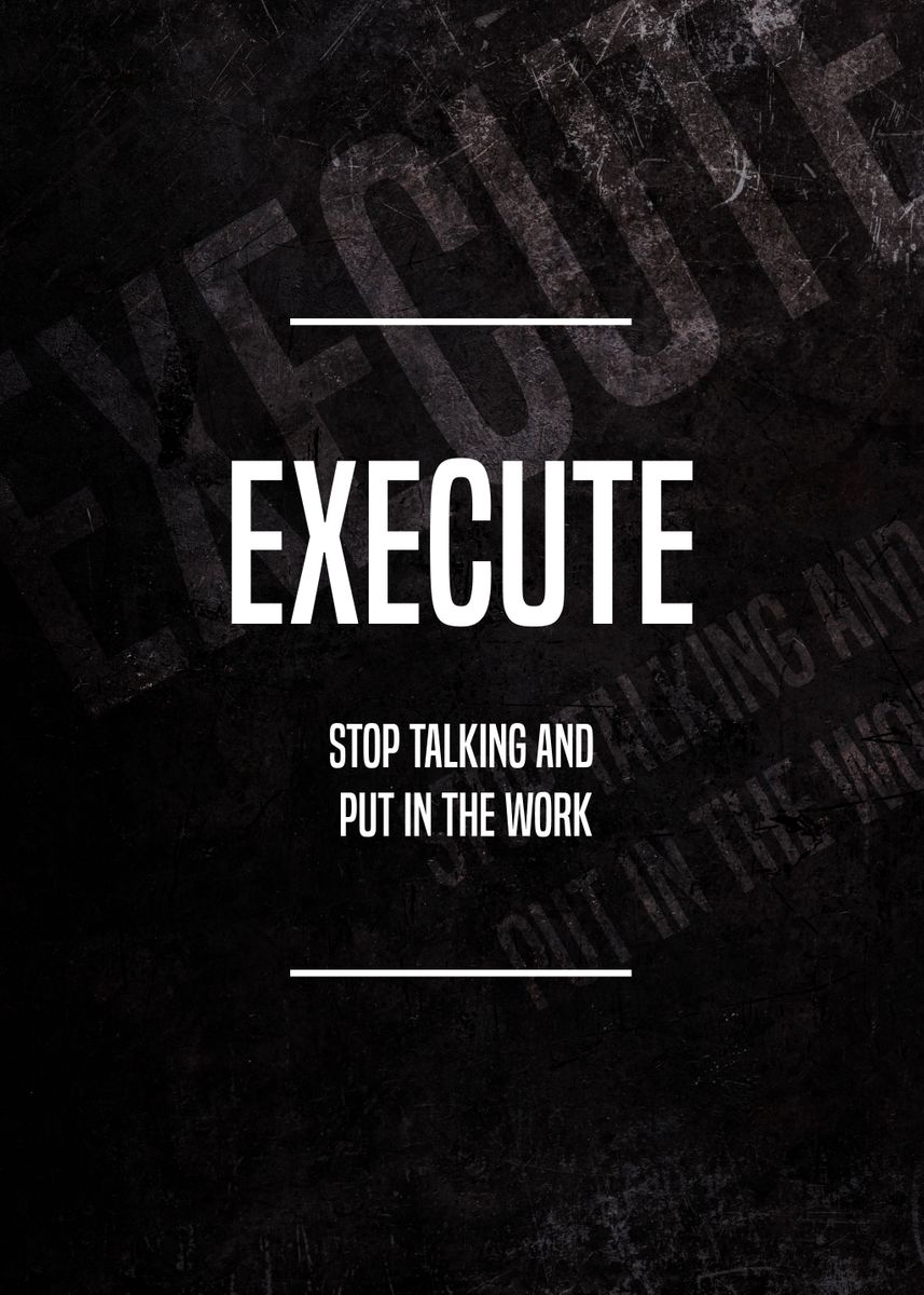 'Excute' Poster, picture, metal print, paint by the Moooh | Displate