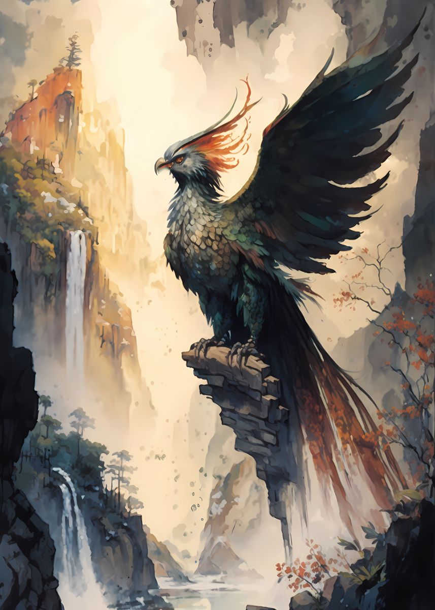 'Phoenix Imaginary friend' Poster, picture, metal print, paint by ...