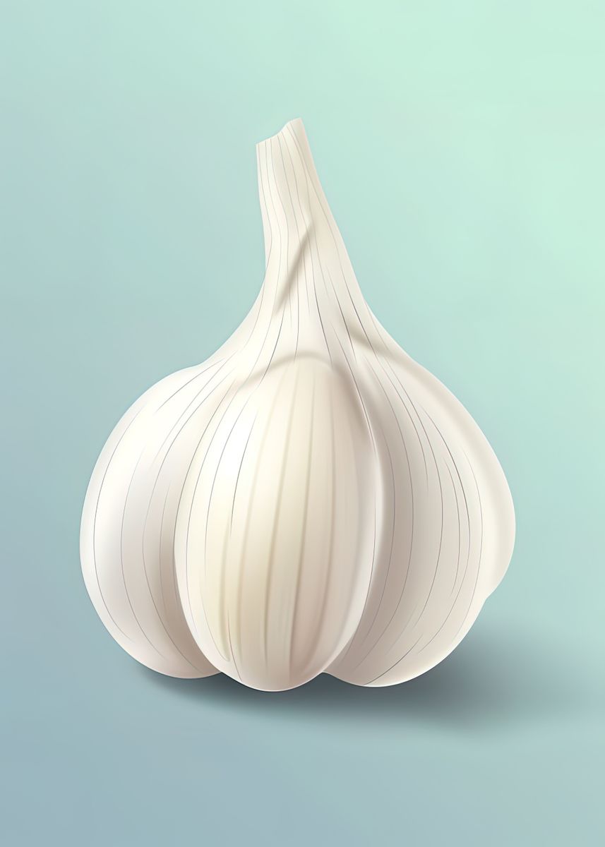 'Garlic' Poster, picture, metal print, paint by Powerful Words | Displate