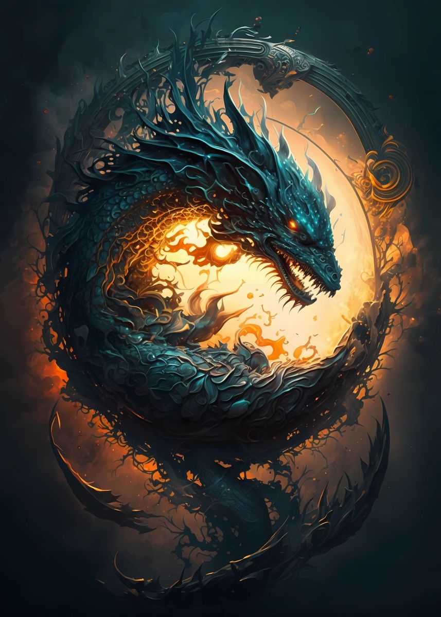 'Dragon Magic' Poster, picture, metal print, paint by Callum Creative ...