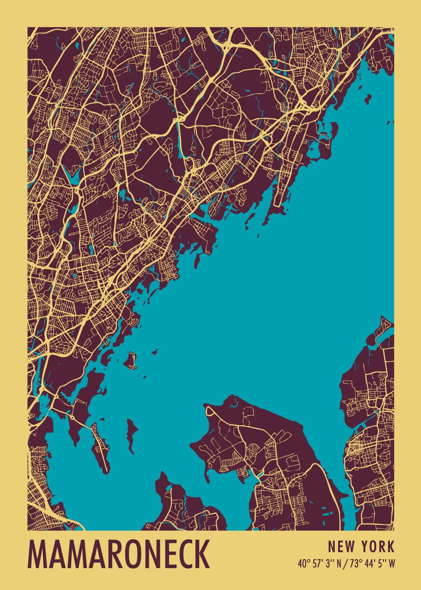 'Mamaroneck' Poster, picture, metal print, paint by Miracle Studio ...