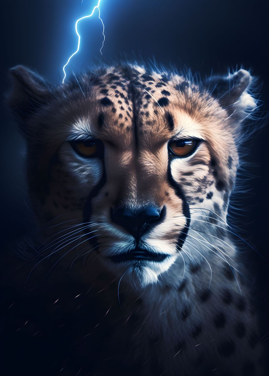 'Fierce and Fast Cheetah ' Poster by mcmtdesigns | Displate