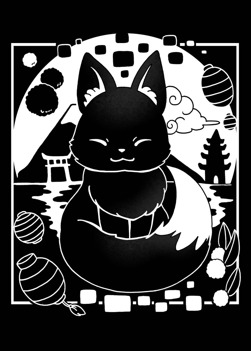 'Fox Lantern ' Poster, picture, metal print, paint by Valentina Fabbri ...