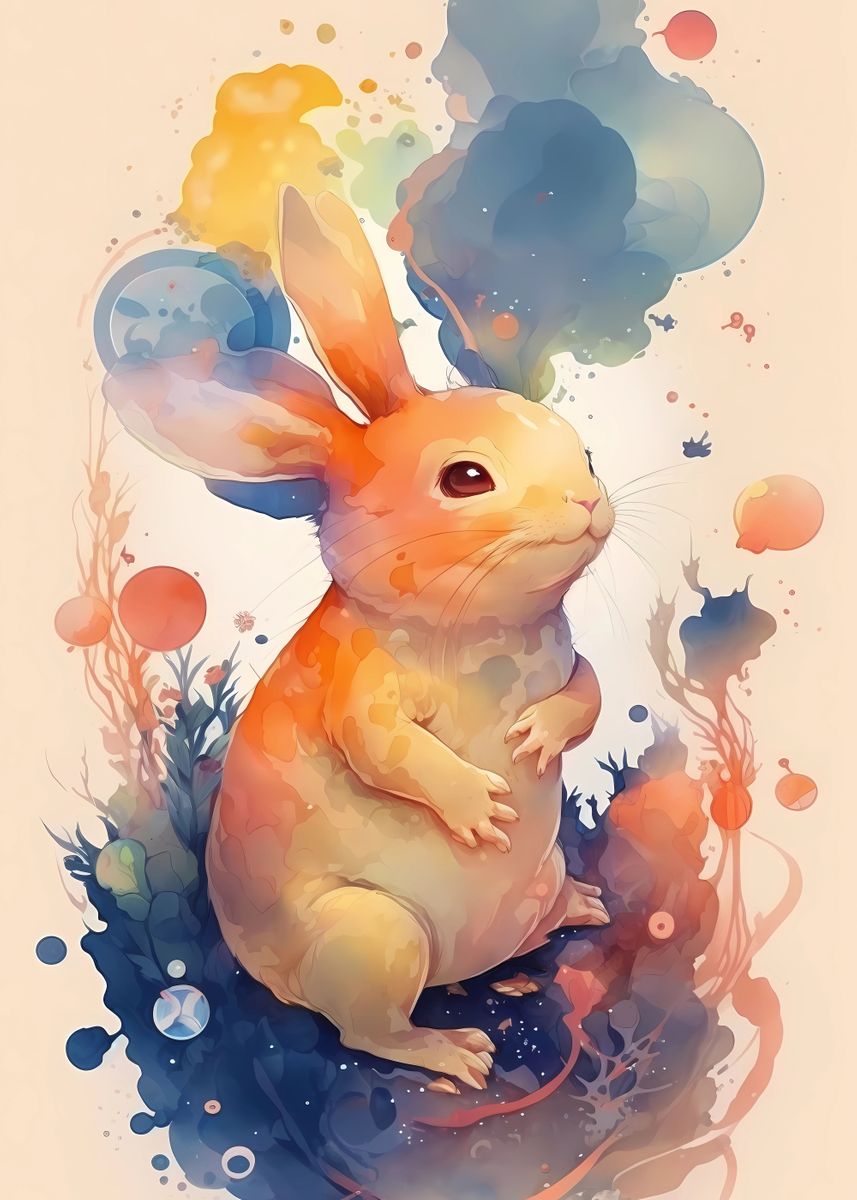 'Rabbit Fictitious' Poster, picture, metal print, paint by Francisco ...