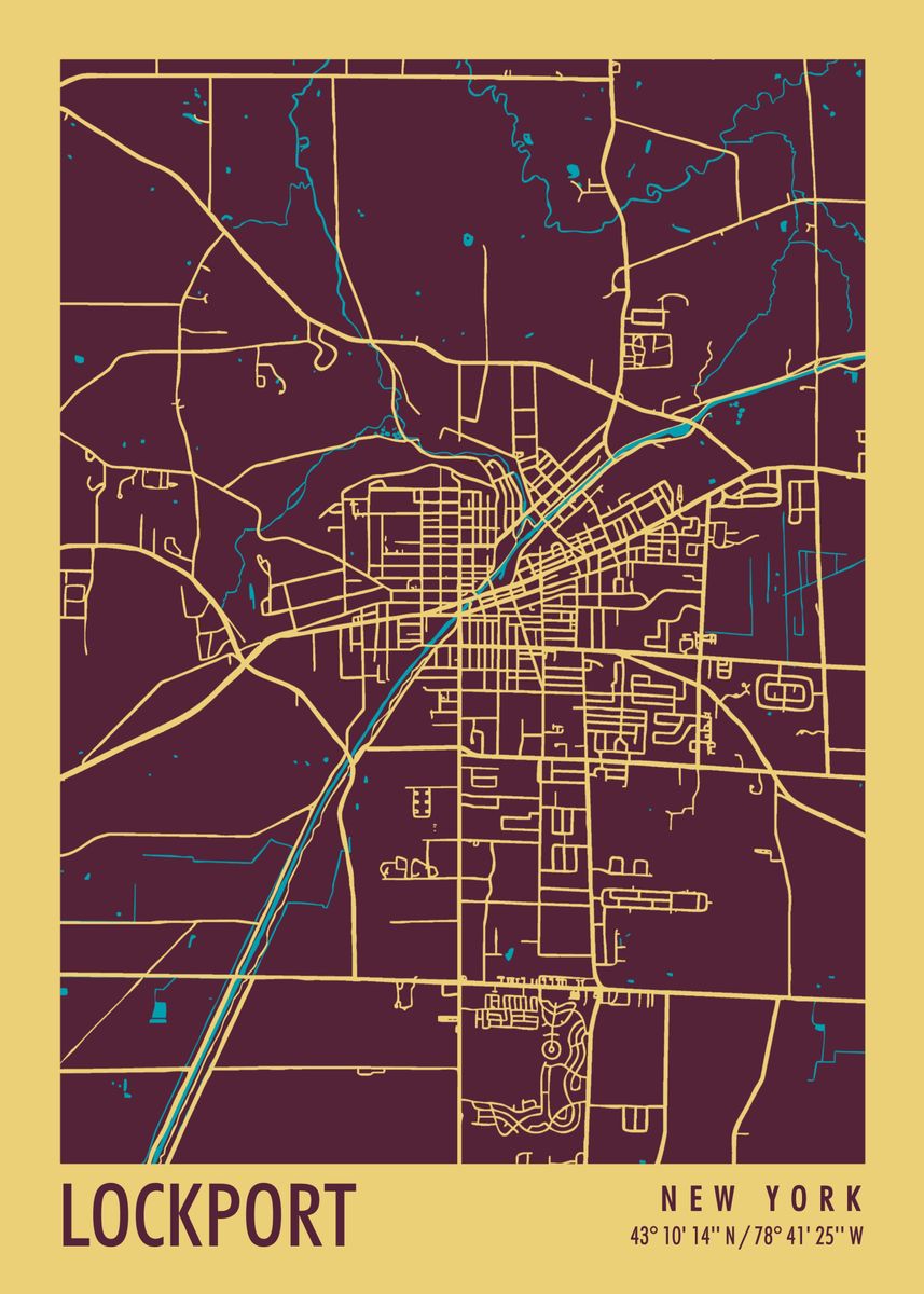 'Lockport' Poster, picture, metal print, paint by Miracle Studio | Displate