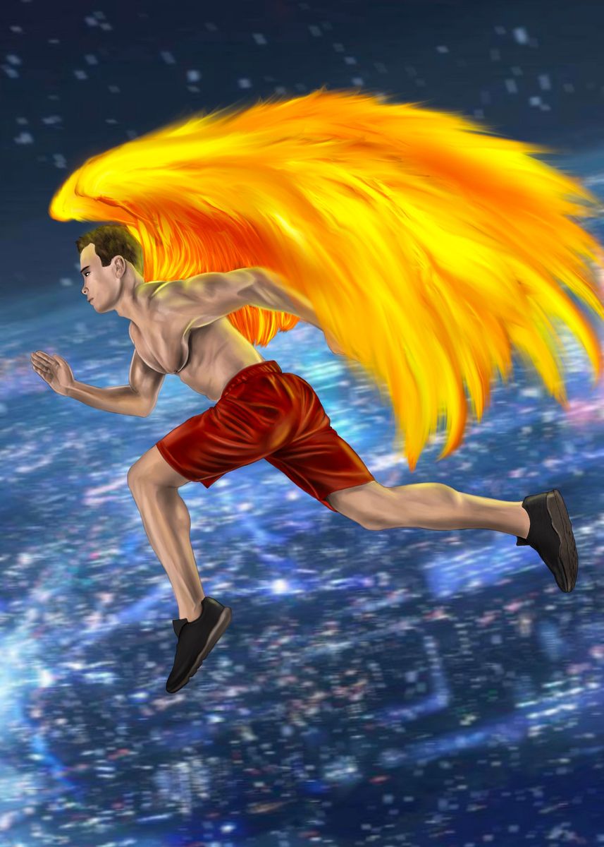 'Fire Wings' Poster, picture, metal print, paint by Daniel Peyton ...