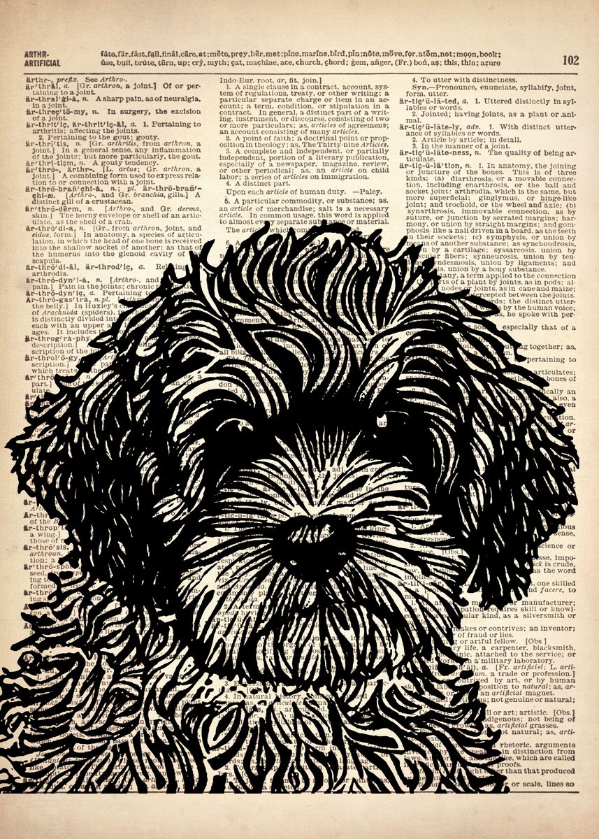 'Cockapoo dog art ' Poster, picture, metal print, paint by Art popop ...