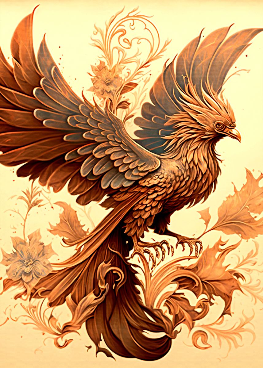 'Phoenix Painting' Poster, picture, metal print, paint by minh doan ...
