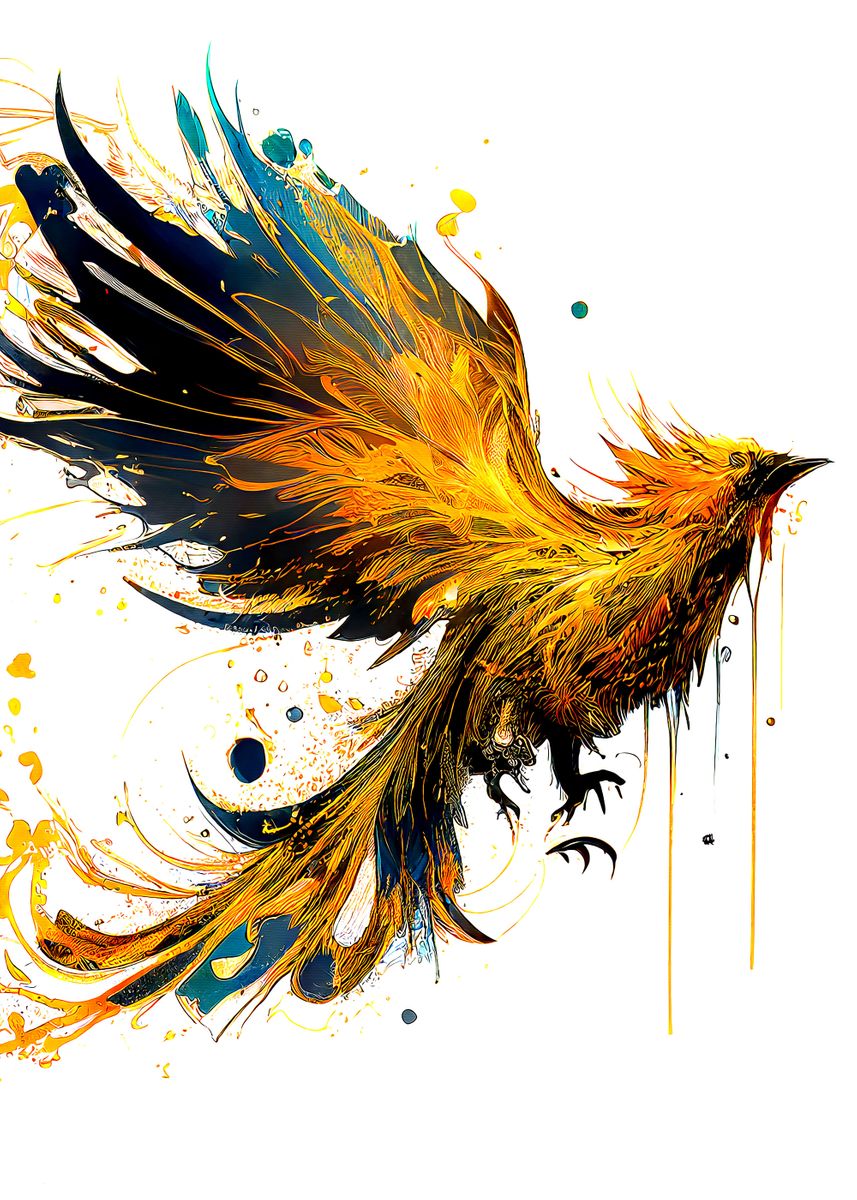 'Phoenix Painting' Poster, picture, metal print, paint by minh doan ...
