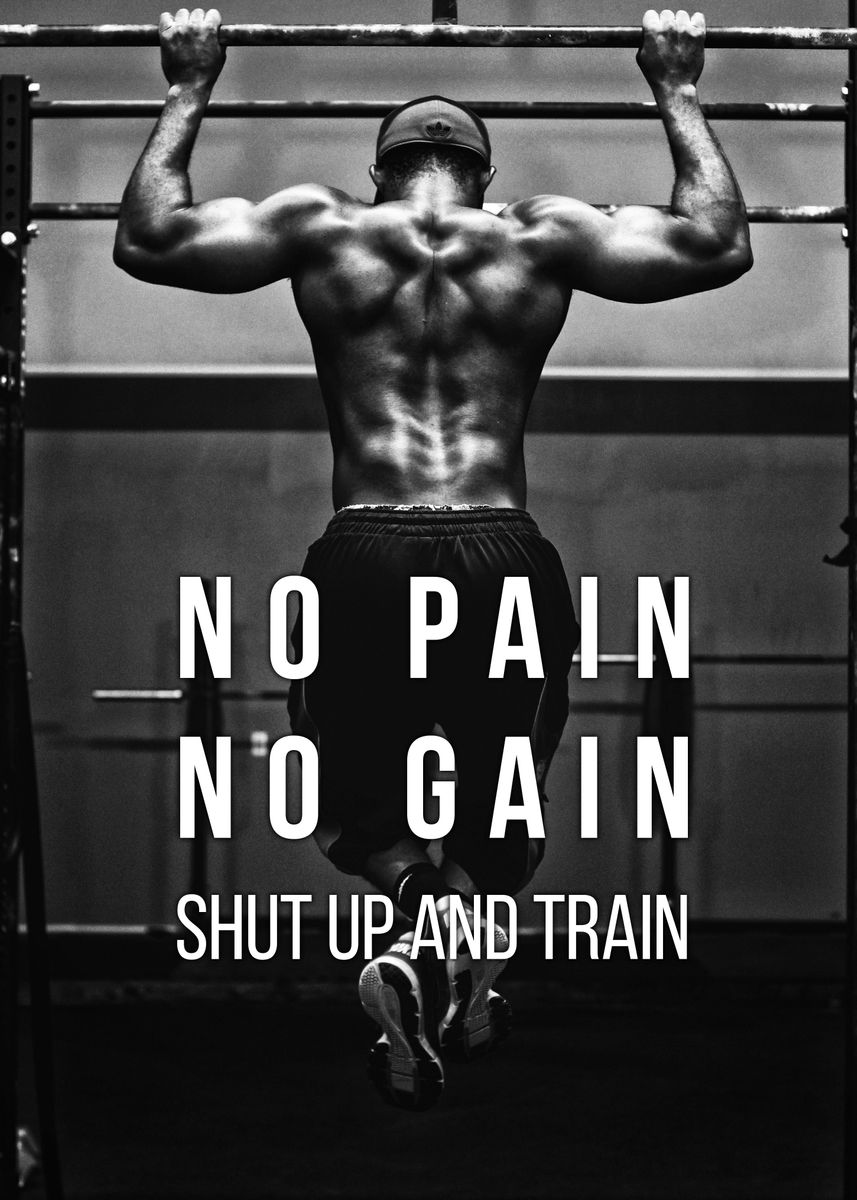 'No Pain No Gain' Poster, picture, metal print, paint by HOLOSOMNIA ...