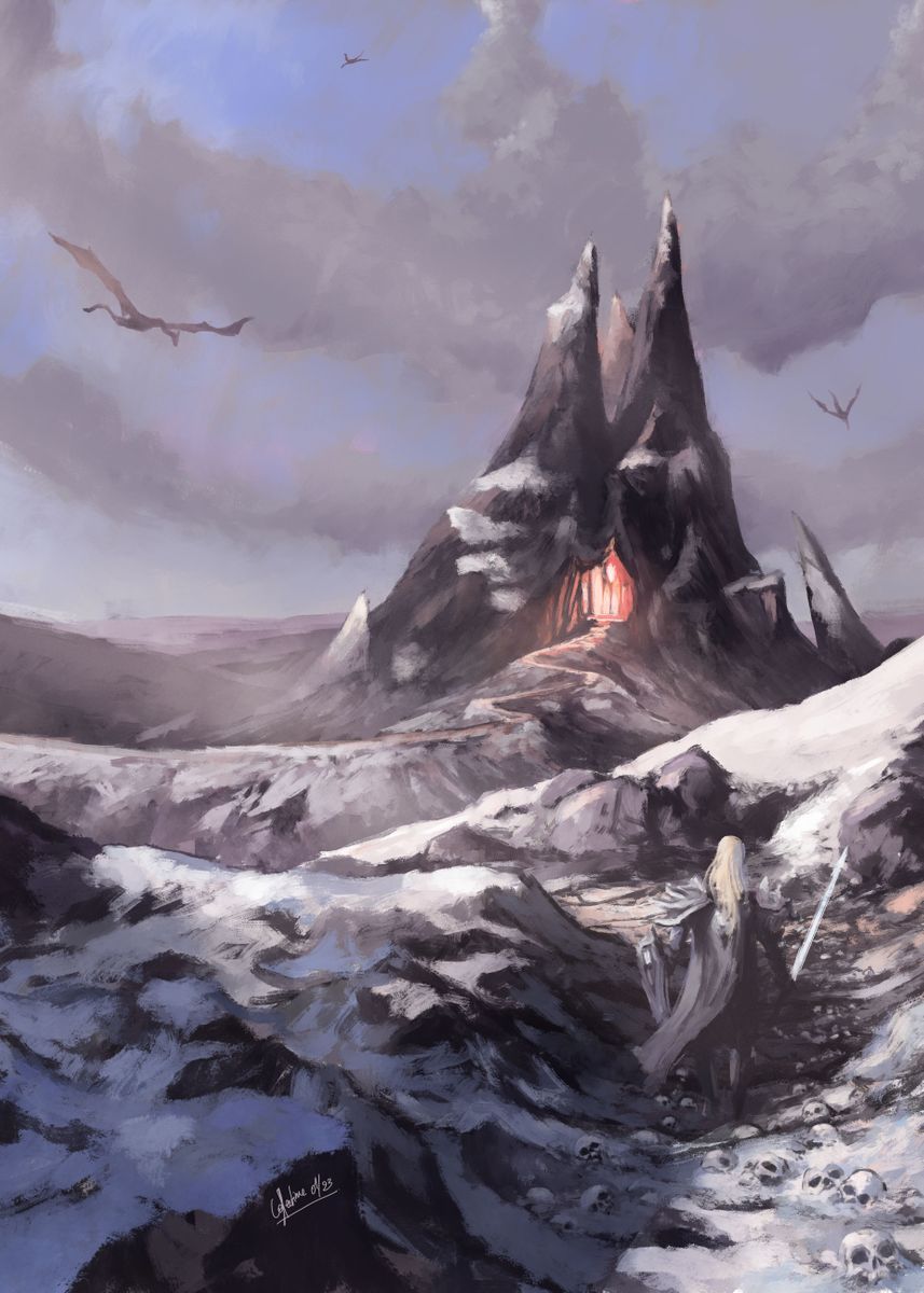 'Fantasy landscape' Poster by CoffeeTime | Displate