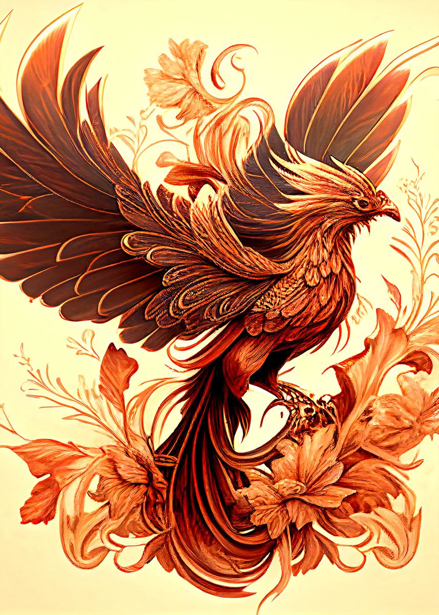 'Phoenix Painting' Poster, picture, metal print, paint by minh doan ...