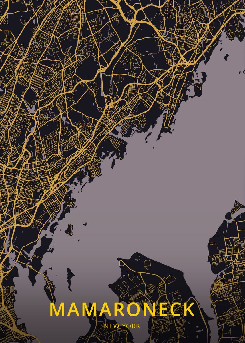 'MAMARONECK' Poster, picture, metal print, paint by CRAFTSSSTUDIO ...