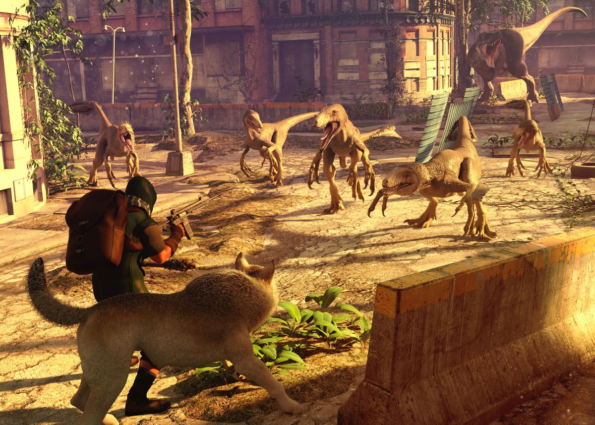 'Raptors hunting' Poster by Gigi Bgm | Displate