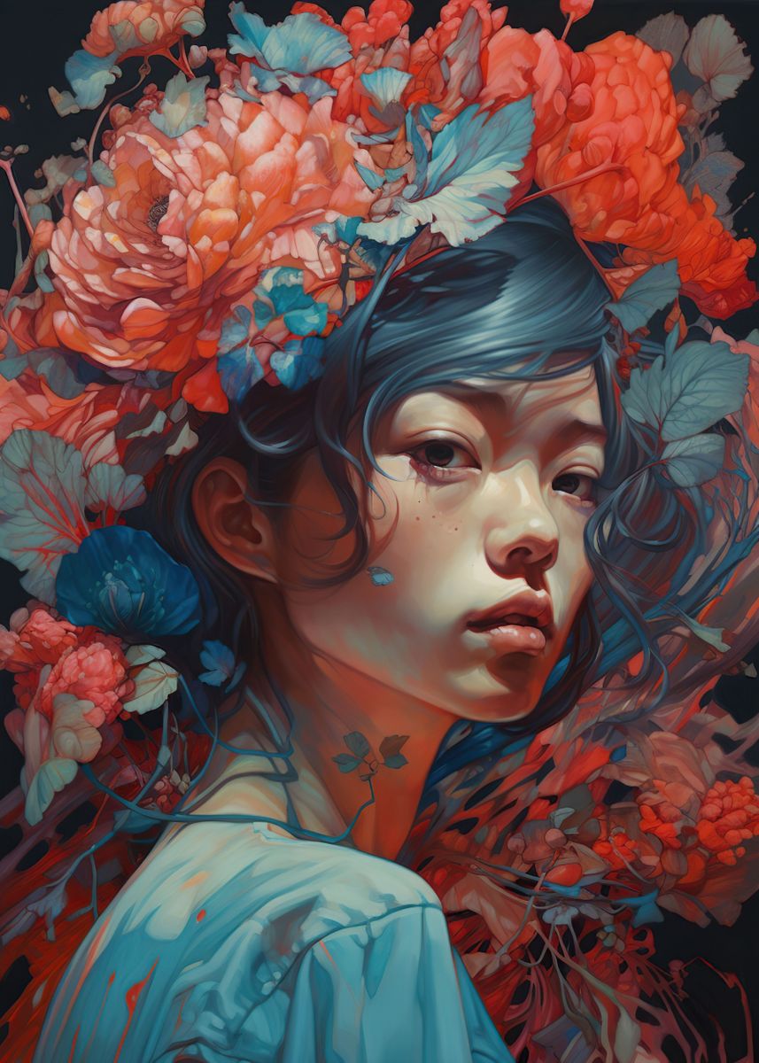 'Hyperrealism Asian' Poster, picture, metal print, paint by JimineS ...