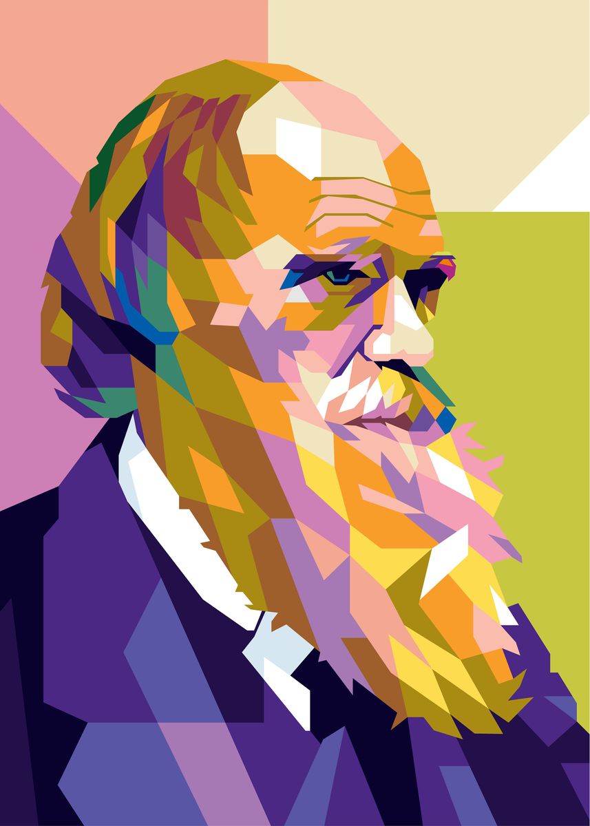 'Charles Darwin' Poster, picture, metal print, paint by Erick Sato ...
