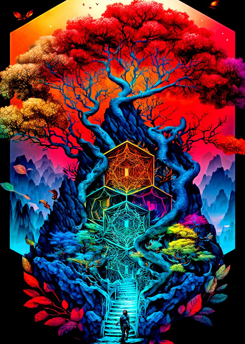 'Fantasy Landscape' Poster, picture, metal print, paint by Yeager Rinne ...