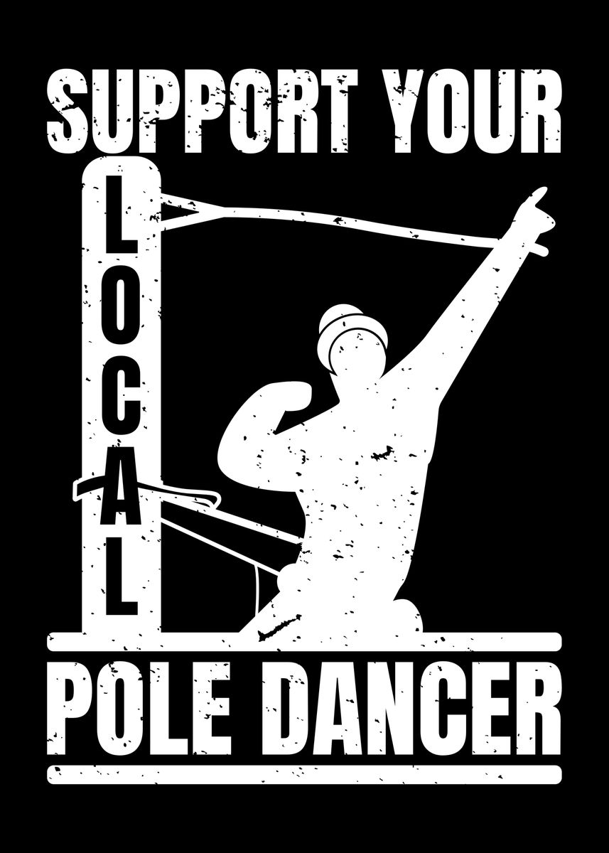 'Pole Dancer Lineman' Poster, picture, metal print, paint by ...