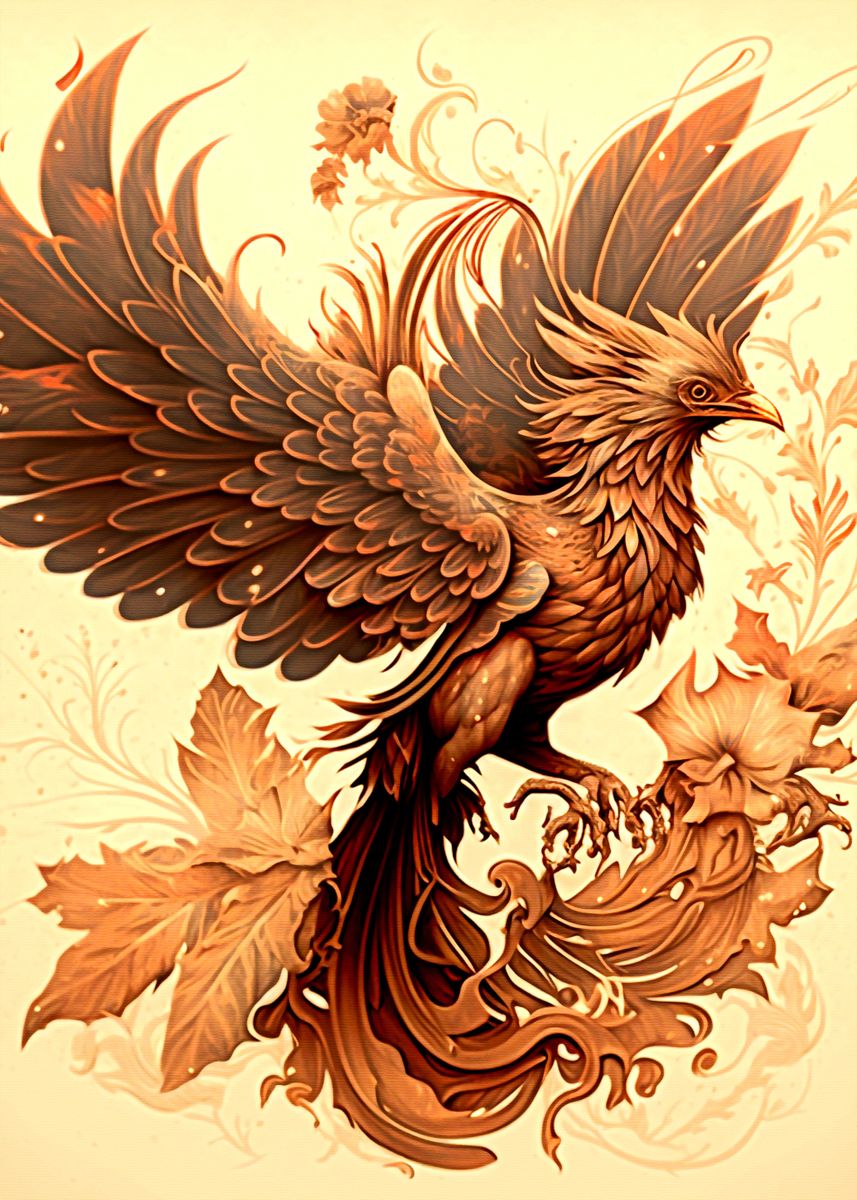 'Phoenix Painting' Poster, picture, metal print, paint by minh doan ...
