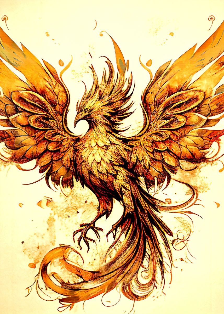 'Phoenix Painting' Poster, picture, metal print, paint by minh doan ...