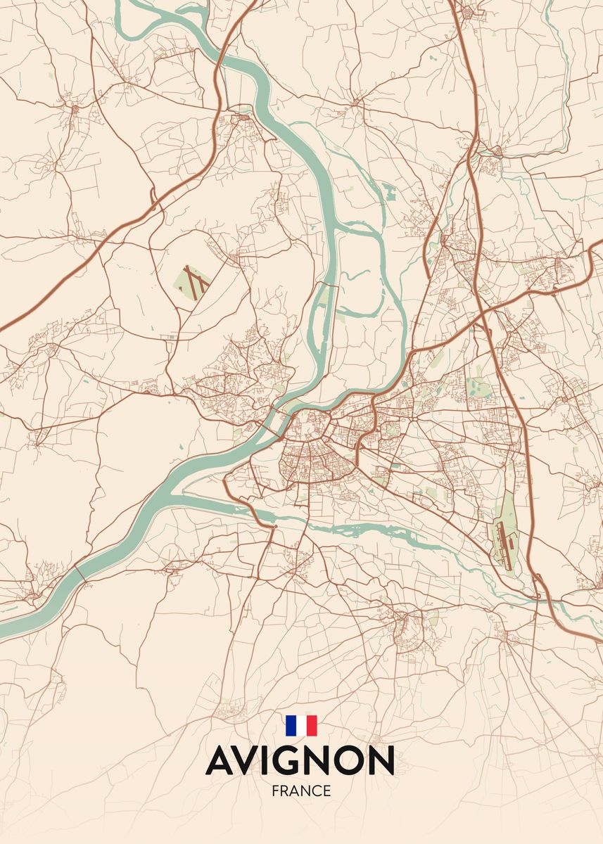 'Avignon FR' Poster, picture, metal print, paint by IMR Designs | Displate