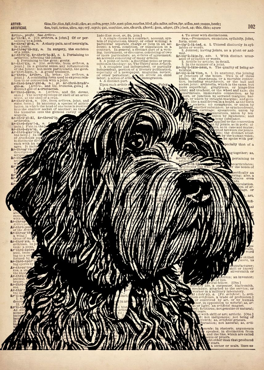 'Cockapoo dog art' Poster by Art popop | Displate