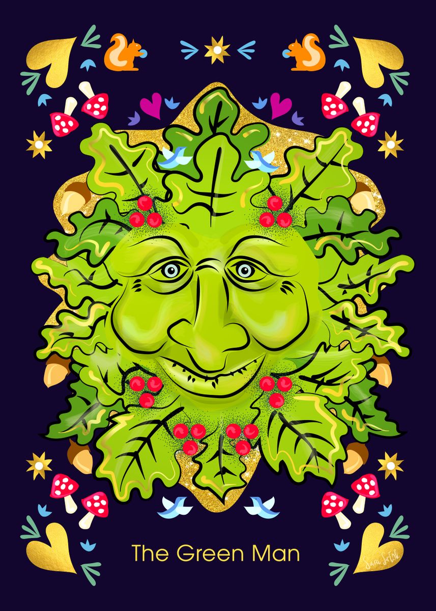 'The Green Man Ireland' Poster, picture, metal print, paint by ...